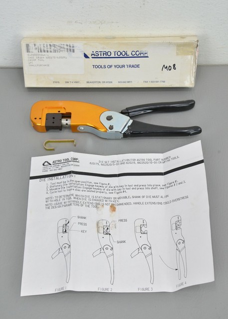 Astro Tool M22520/5-01 620175 Open Frame Hand Crimp With Hex Die Y196 ...