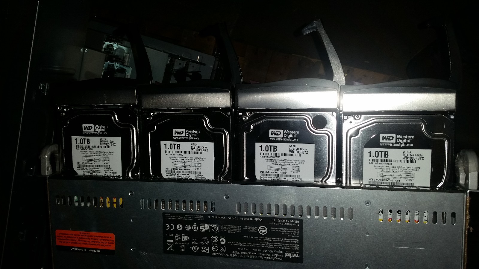 Riverbed CSK-01100 Cascade Shark 4TB HDD 1U Disk Array 2x Xeon 2.7GHz ...