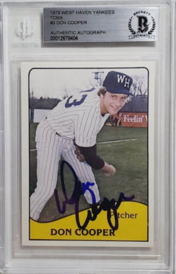 1979 West Haven Yankees Don Cooper Signed Minor Rookie Autograph BAS ...