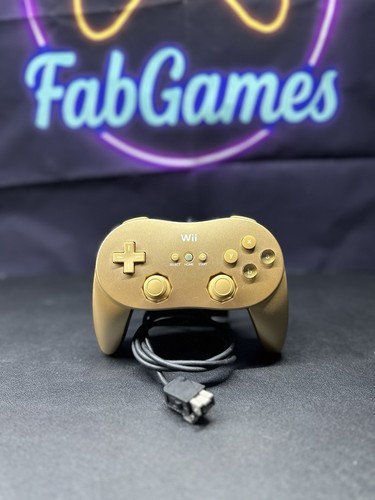 Limited Edition Genuine Nintendo Wii Classic Pro Controller Gold ...