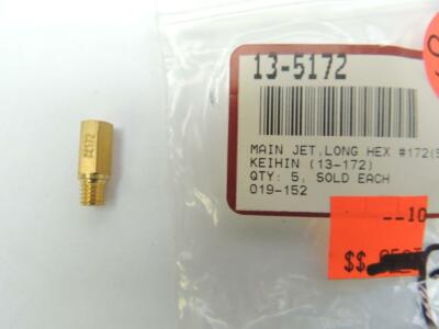 13-5172 New Keihin Long Hex Main Jet #172 S25d | eBay