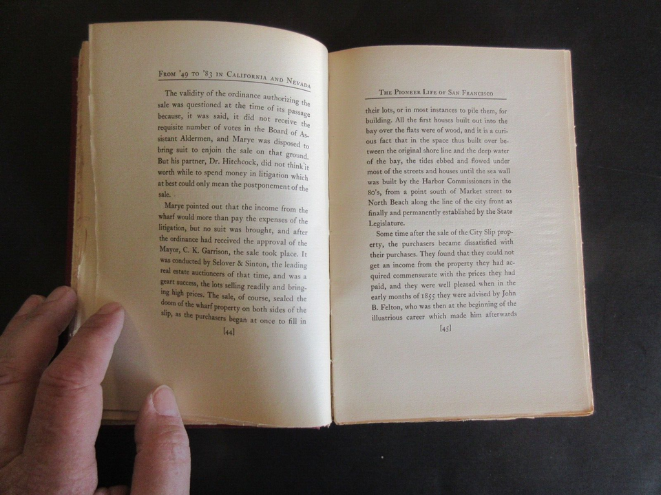 FROM '49 TO '83 IN CALIFORNIA AND NEVADA BY GEORGE THOMAS MARYE, Jr ...