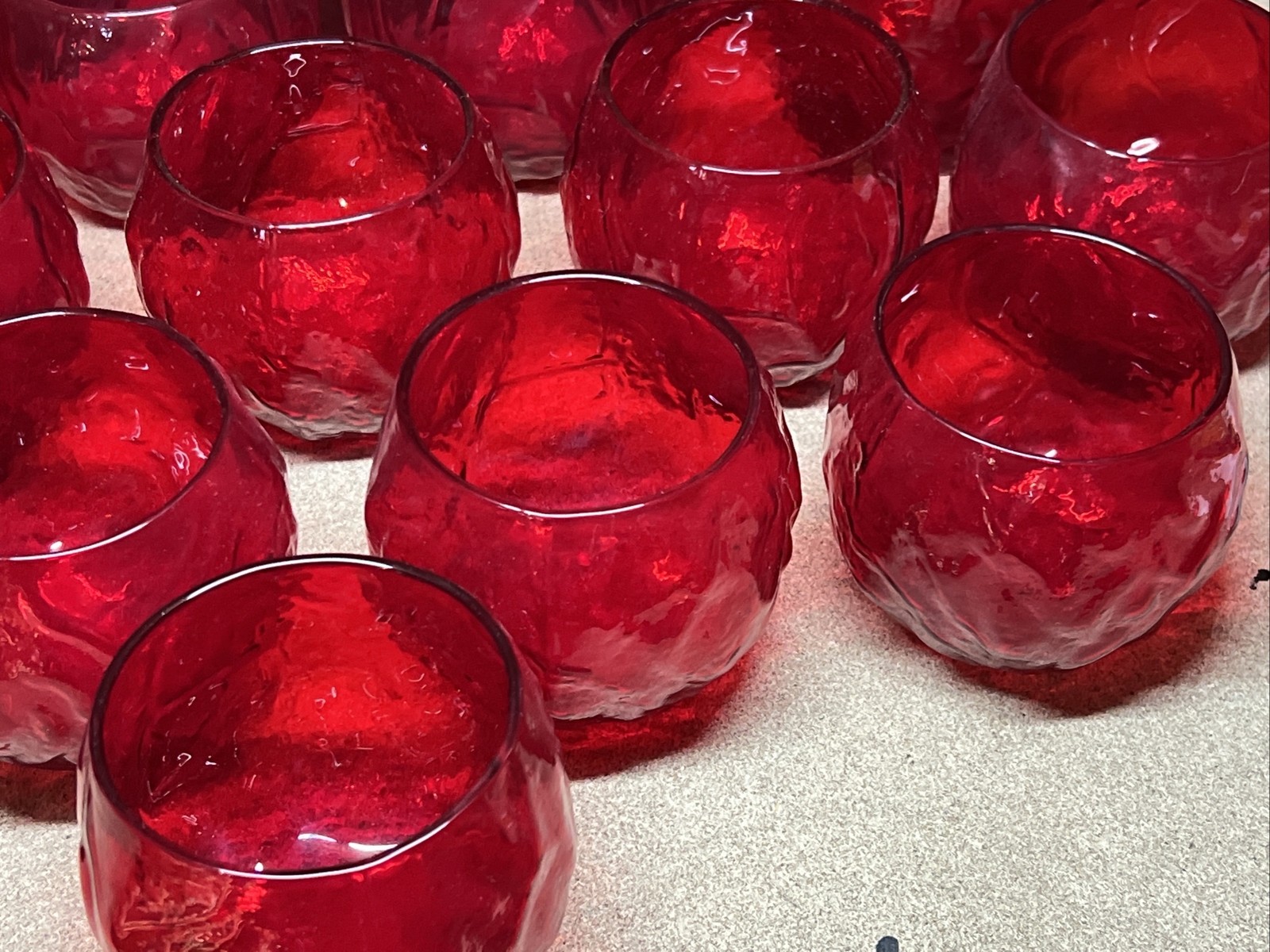 LOT OF 23 Vintage Ruby Red Morgantown Seneca Glassware Driftwood ...