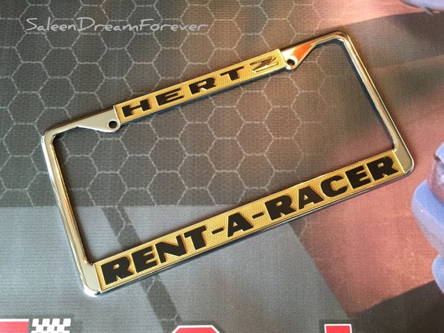 Carroll Shelby Hertz Rent a Racer Metal License Plate Frame Ford 289 ...