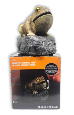 Ashland Halloween Animated Croaking Toad, Motion Activated W/ Sound ...