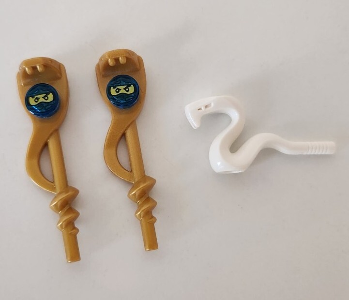 LEGO Ninjago gold serpent staff 98138 snake 98136 Rattlecopter 9443 ...