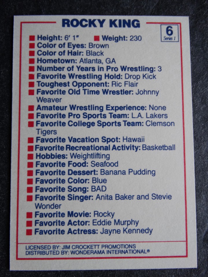 1988 Wonderama NWA Wrestling Cards Complete Your Set You U Pick From ...