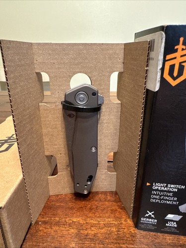 Open Box New! Gerber Fastball S30V Green Fine Edge Finger Flip 3 ...