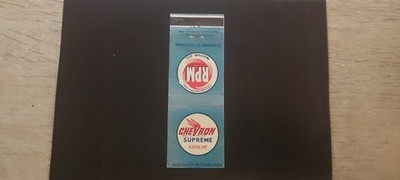 CHEVRON SUPREME GASOLINE / RPM MOTOR OIL VINTAGE MATCHBOOK COVER | eBay