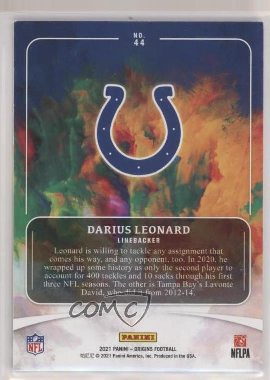2021 Panini Origins Gold /10 Shaquille Leonard Darius Leonard #44 | eBay