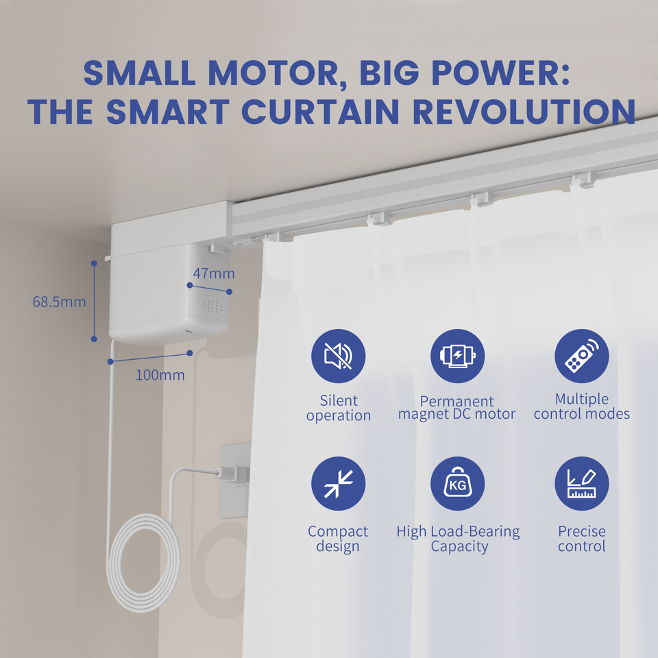 Wifi Smart Automatic Curtain Motor Track System,Compact Automatic ...