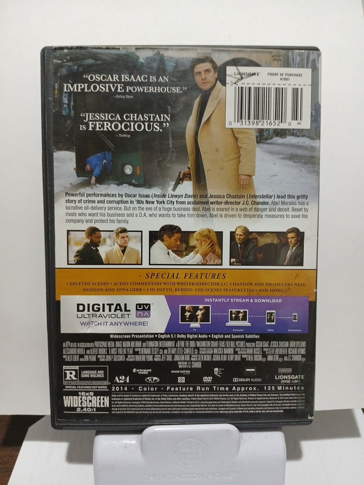 A Most Violent Year (DVD, 2014) Oscar Isaac Jessica Chastain Albert ...