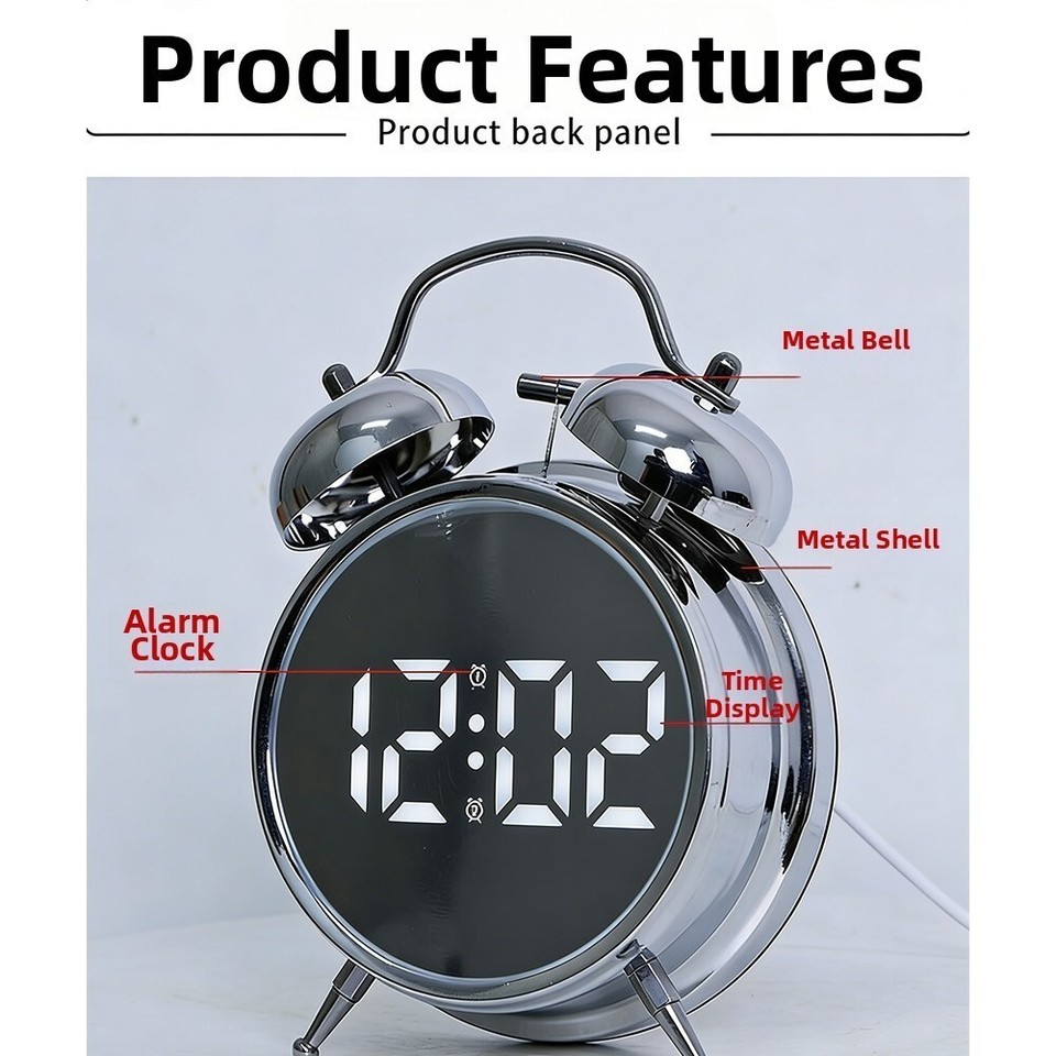 Heavy Sleeper Alarm Loud Alarm Clock For Bedside Table Energy Saving ...