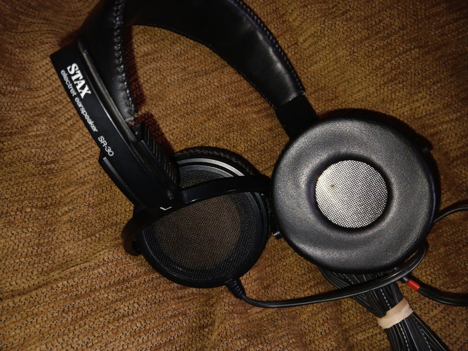 Excellent Condition! Stax SR-30 Electret Earspeakers Headphones (SR-34 ...