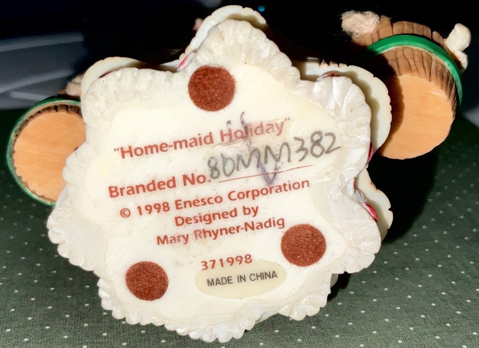 Mary’s Moo Moos Figurine Vintage "Home-maid Holiday" 1998 Enesco ...