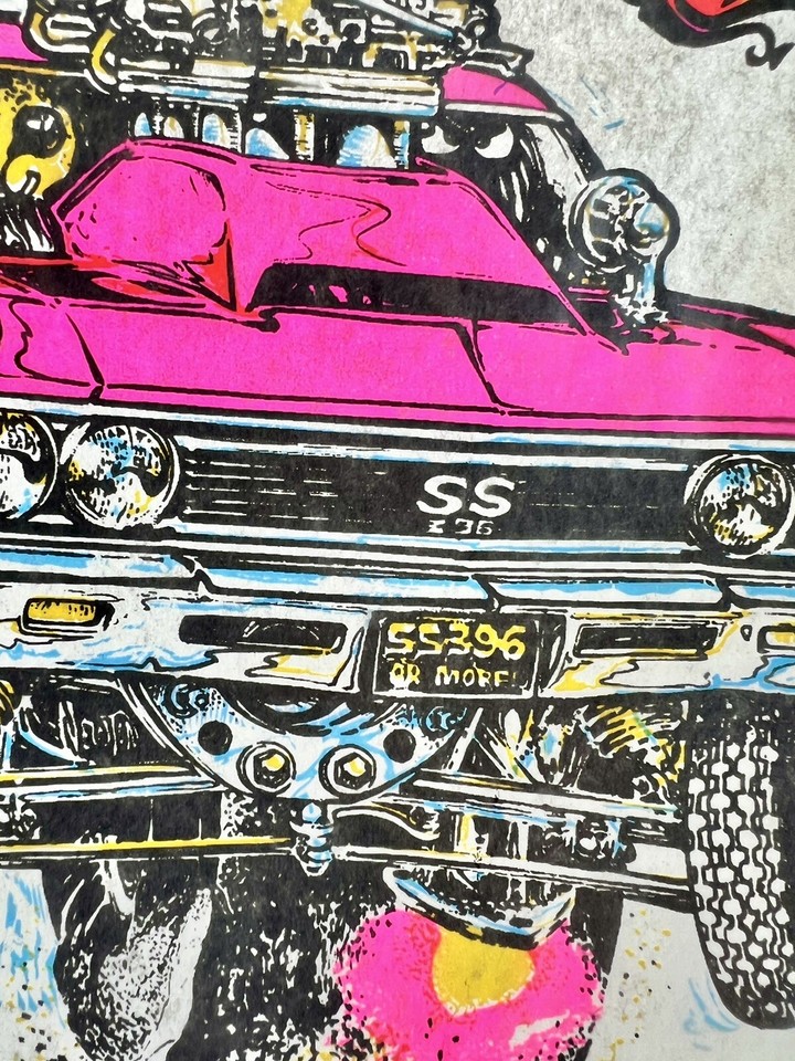 CHEVY CHEVELLE FREAK ROACH 1971 VINTAGE MUSCLE CAR T-SHIRT IRON ON ...