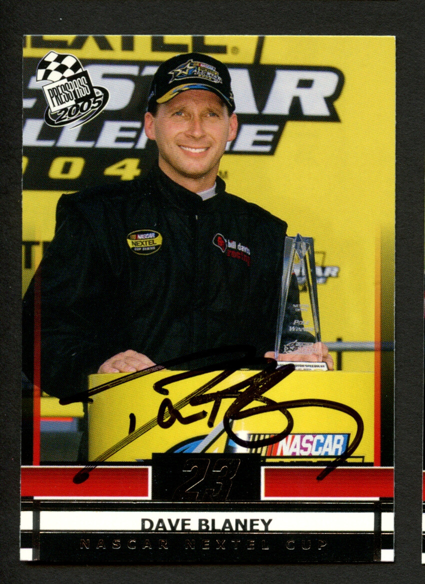 Dave Blaney #18 signed autograph auto 2005 Press Pass NASCAR Trading ...