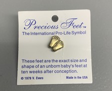 Pro-life Support Precious Hands Lapel Pin in Gold Tone for sale online ...
