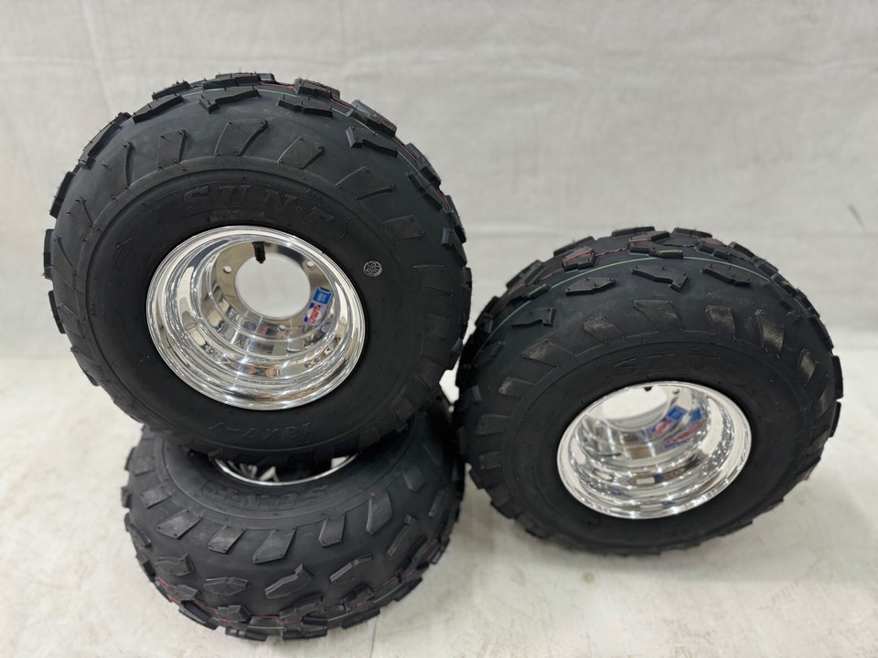 Honda ATC 70 DWT Front and Rear Wheels Rims Sunf A007 Trails XC Tires ...