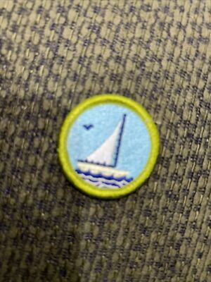 Current Style BSA Boy Scouts Small Boat Sailing Merit Badge Patch | eBay