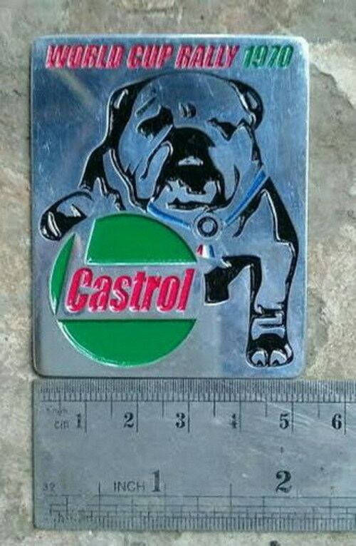 Castrol World Cup Rally 1970 Bulldog Vintage Sports Car Racing BADGE | eBay