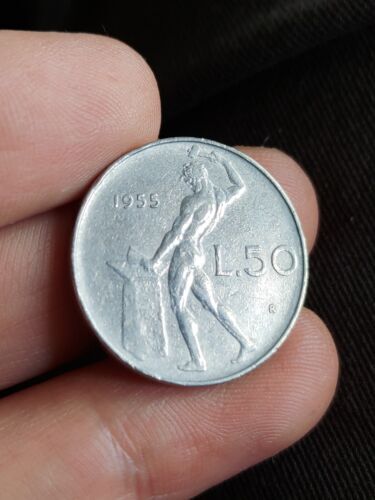 Dated : 1955 - Italy - 50 Lire Coin - Italian Coin - Republic T14 | eBay