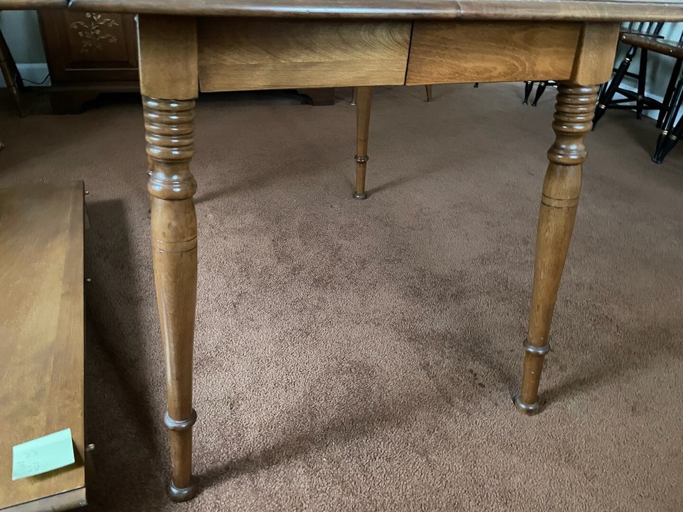 Antique Cushman Colonial Oval Drop Leaf Dining Table With Insert And ...