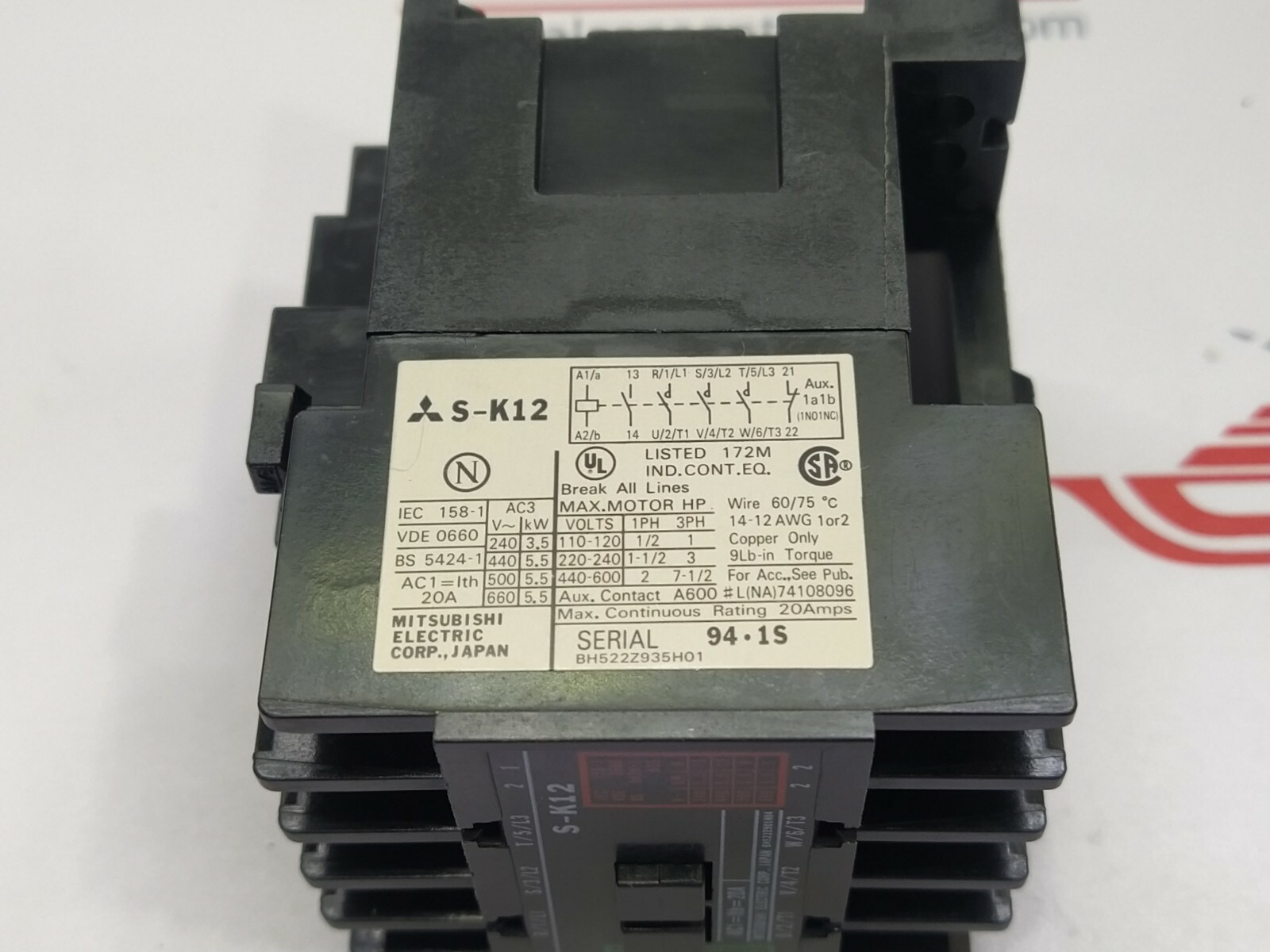 Mitsubishi S-K12 20A Magnetic Contactor Coil Voltage 100V SK12 | eBay