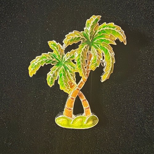 Tropical Palm Tree Enamel Lapel Pin Brooch or Necklace Pendant | eBay