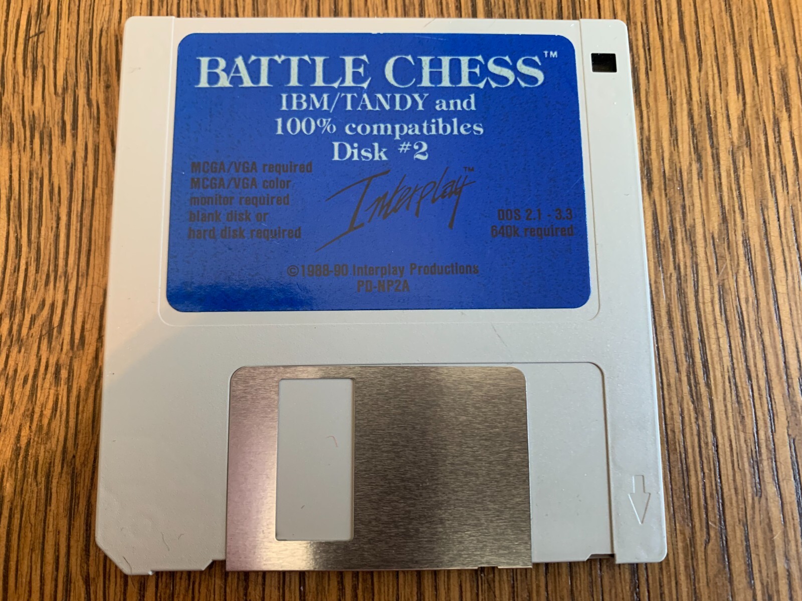 BATTLE CHESS DISK #2 GAME PC MS-DOS COMPUTER 3.5" INCH FLOPPY DISK(S ...