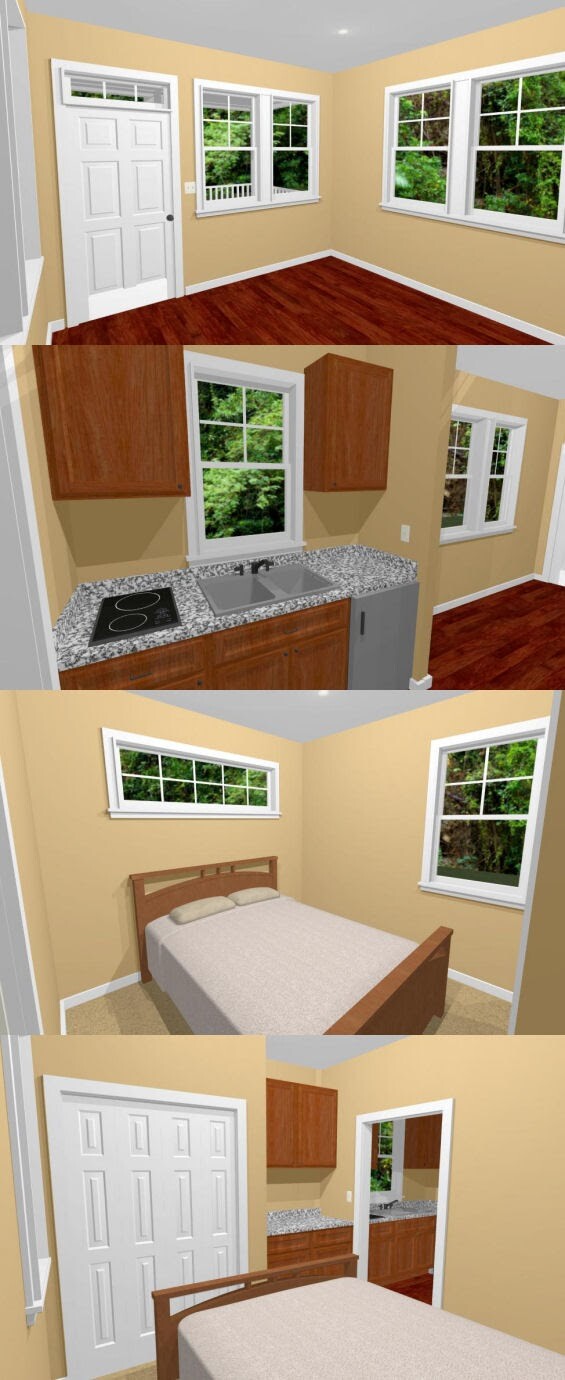 12x30 Tiny House -- 358 sq ft -- PDF Floor Plan -- Model 1 | eBay