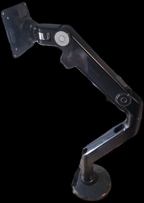 Humanscale M8 Black Single Monitor Desktop Double Clamp Mount Arm With ...