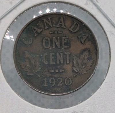1920 CANADA 1 One Cent Coin - GEORGE V - Small Canadian Bronze 1 One ...