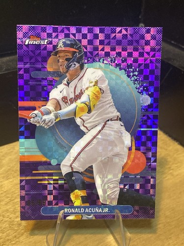 Ronald Acuna Jr. 2025 Topps Finest Uncommon Purple Refractor /99 #123 ...