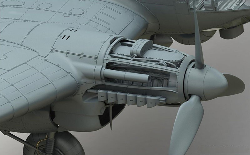 Border 1/35 BF-018 Bomber He111H-6 Full Interior& Soldiers（Combat ...