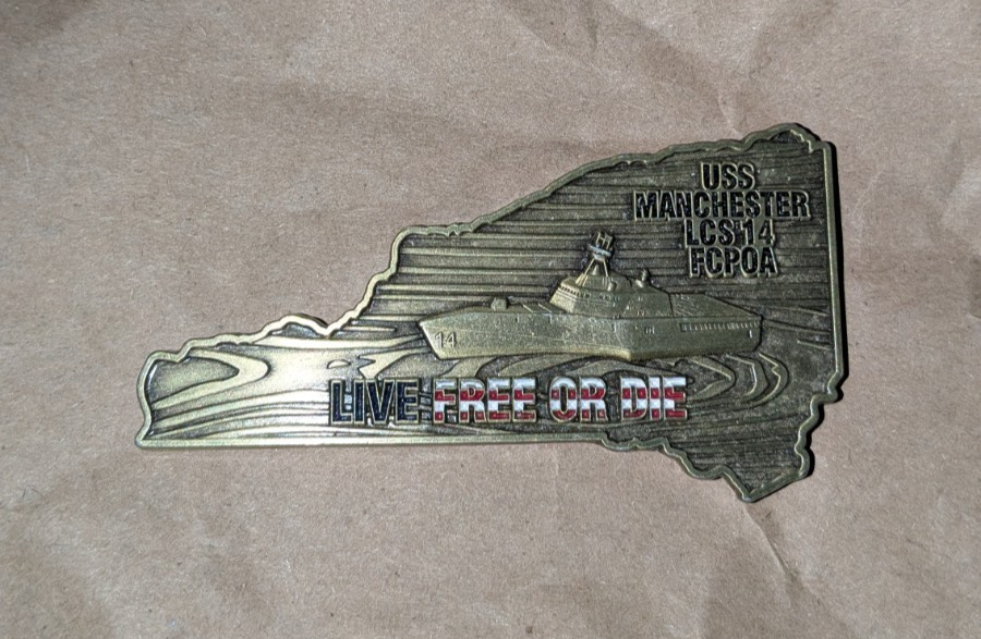 USS Manchester LCS 14 US Navy Littoral Combat Ship Challenge Coin | eBay