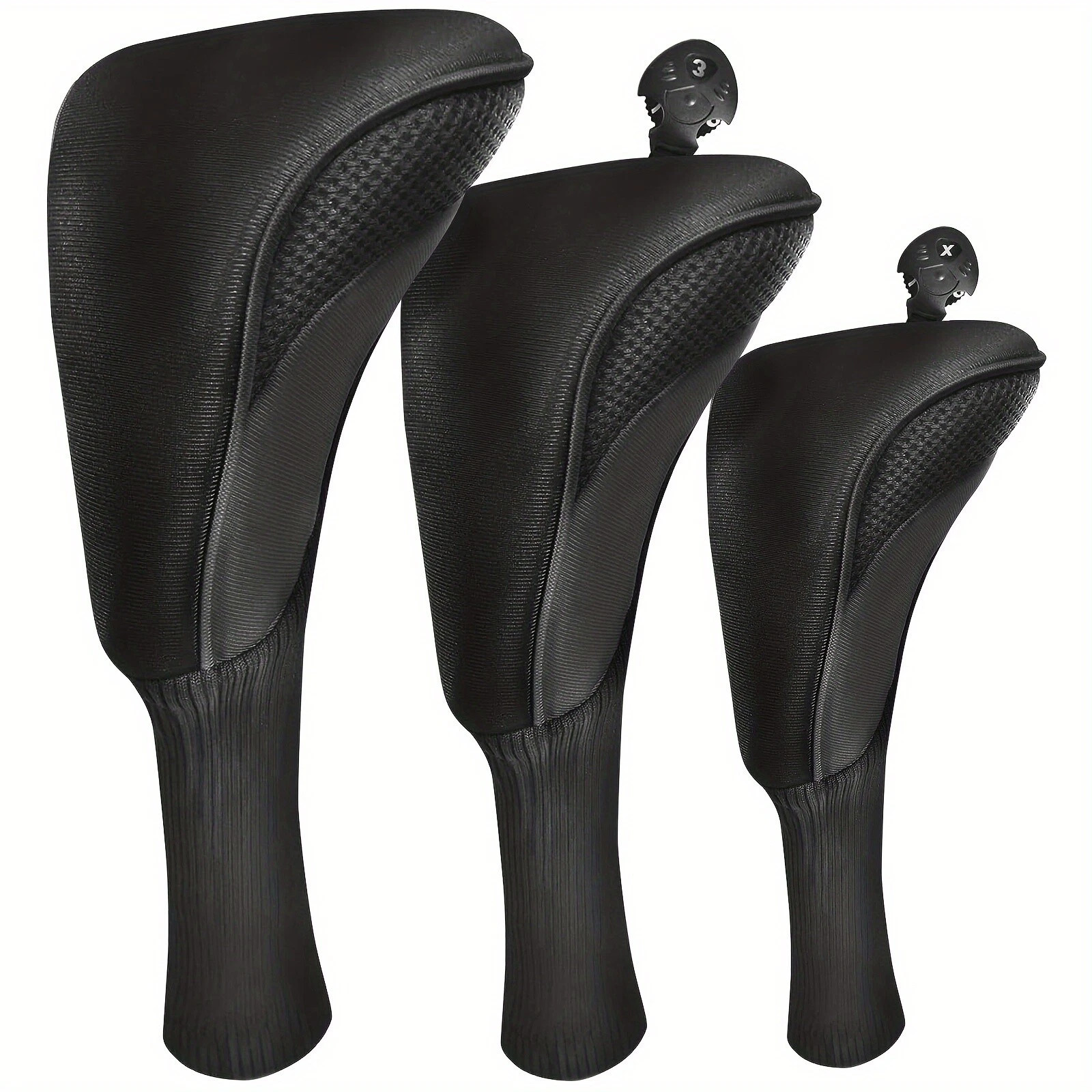 3PCS Golf Club Head Covers Set Driver 1,3,5 Fairway Woods Head Cover ...
