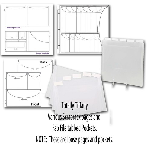 Totally Tiffany Fab File tabbed Pockets Scraprack Pages | eBay