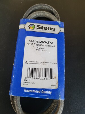 Stens 265-273 Fits OEM Replacement Belt for Toro 91-2258/Location Bin ...