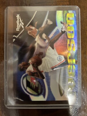 ALLEN IVERSON Reebok Promo Ad ROOKIE CARD Basketball Skybox 76ers RARE ...