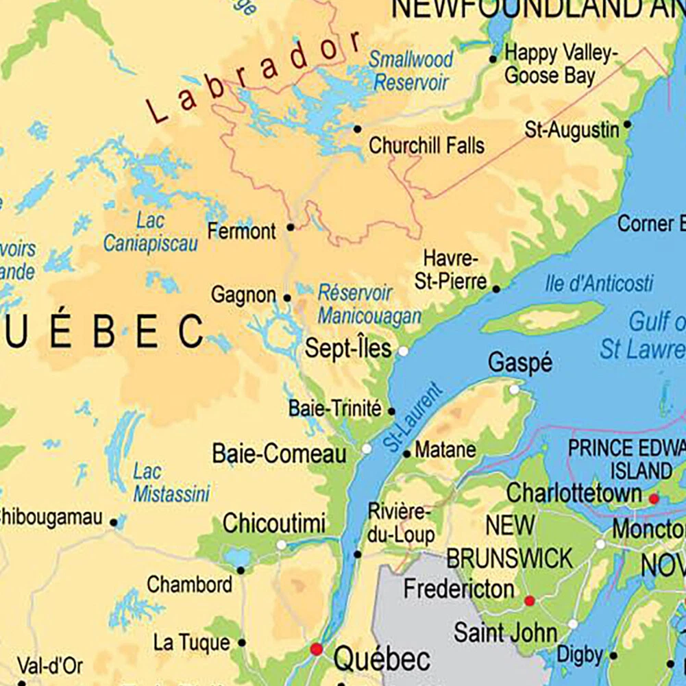 Map Of Canada In French