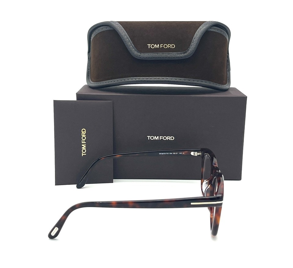 Tom Ford FT5870-B 054 Red Havana / Blue Block 52mm Eyeglasses TF5870 | eBay
