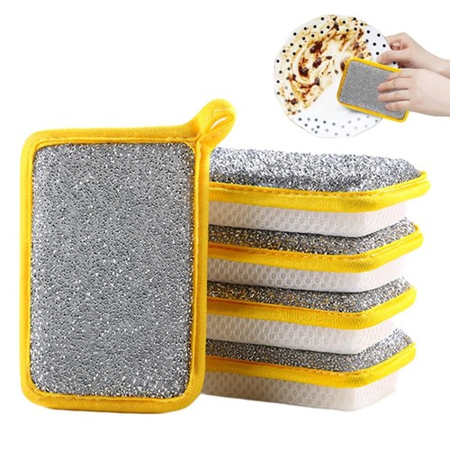 Multi-Purpose Absorbent Dishwashing Sponge Double-Sided Kitchen Dish ...