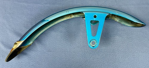 Harley-Davidson Front Fender FXSTS Springer Blue with Chrome Mudflap ...