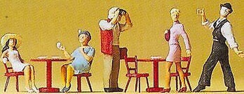 Preiser 10348 HO Scale People Working Pantomine In Cafe with Guests pkg ...