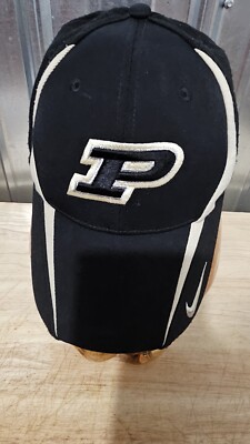 NIKE Black/Gold Purdue Boilermakers Cap NCAA Big Ten One Size Fit All ...