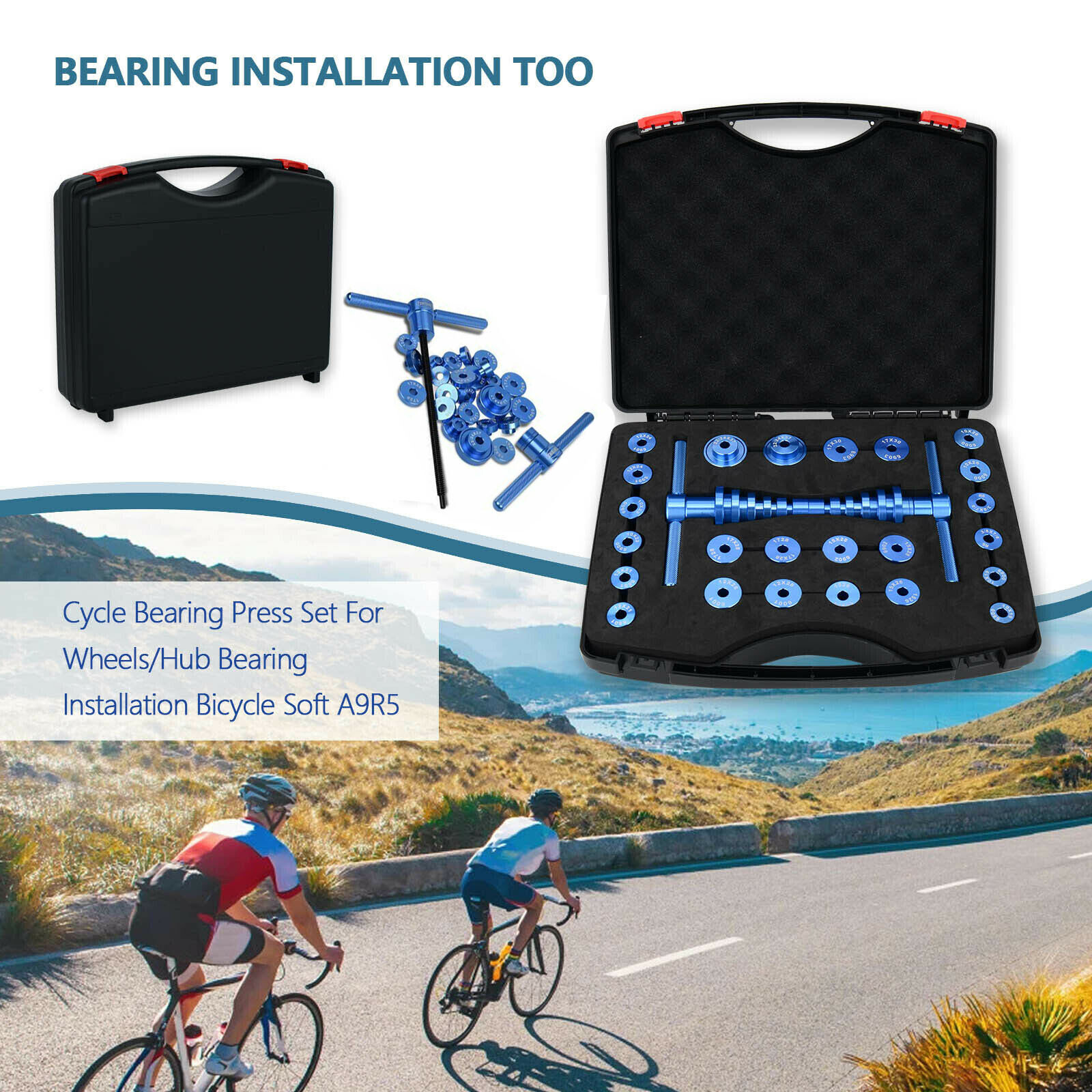 MTB Bike Bearing Press Kit Bottom Bracket Bicycle Hub&BB Axis Installer ...