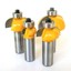 4pc 1/2" Shank Radius 1/2",3/8",1/4",1/8" Cove Convex Router Bit Set ...