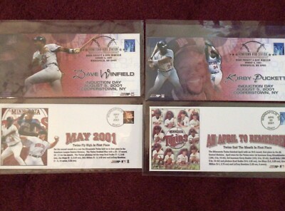 Dave Winfield and Kirby Puckett first day covers Cooperstown | eBay