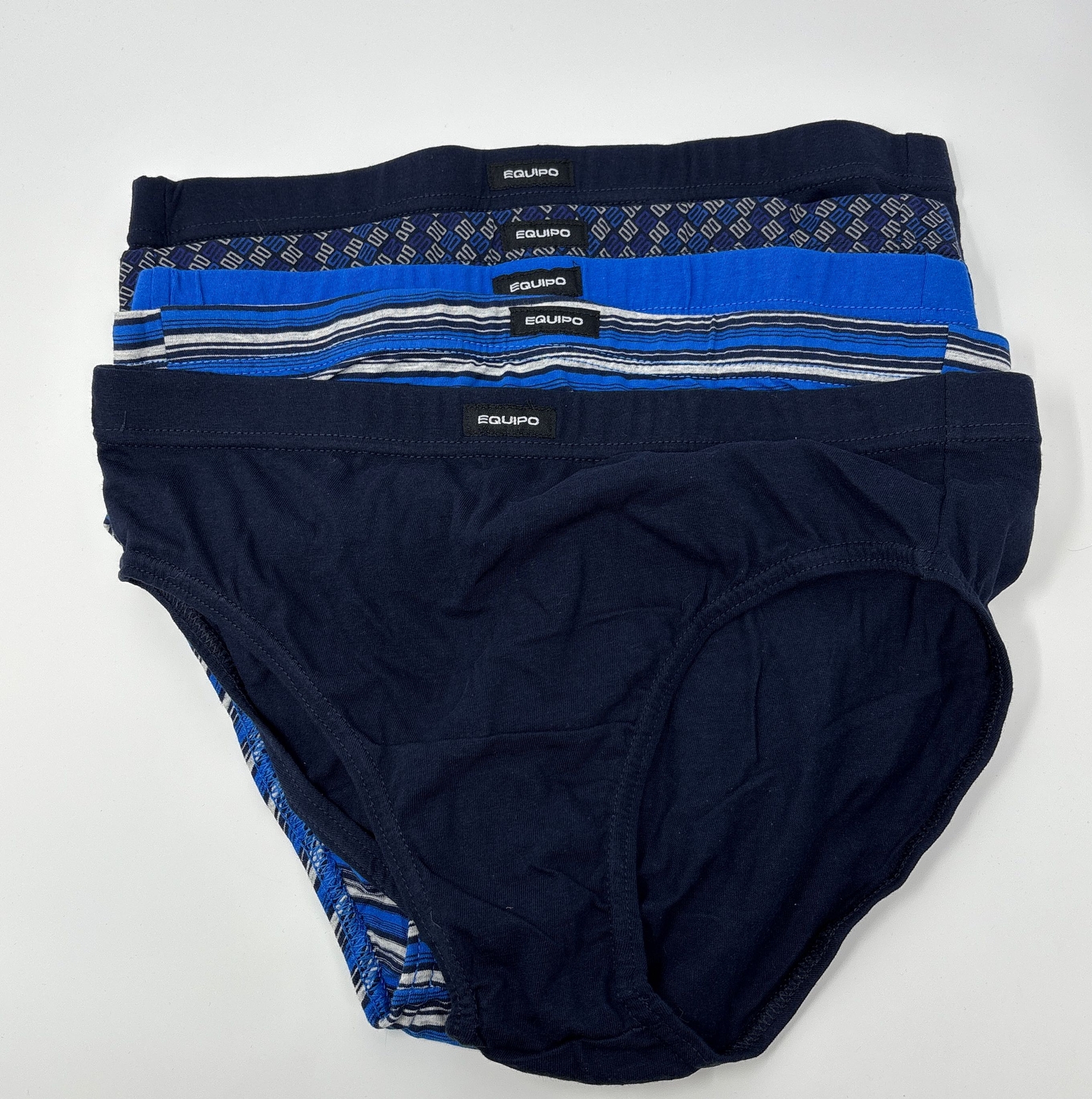 Equipo Men's 5-pack Low Rise Briefs (M) Navy, Blue, Black | eBay
